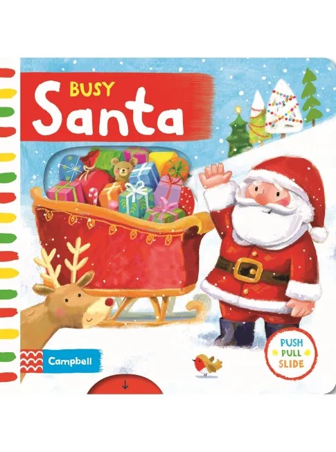 Busy Santa Push Pull Slide - Bluewhalebooks